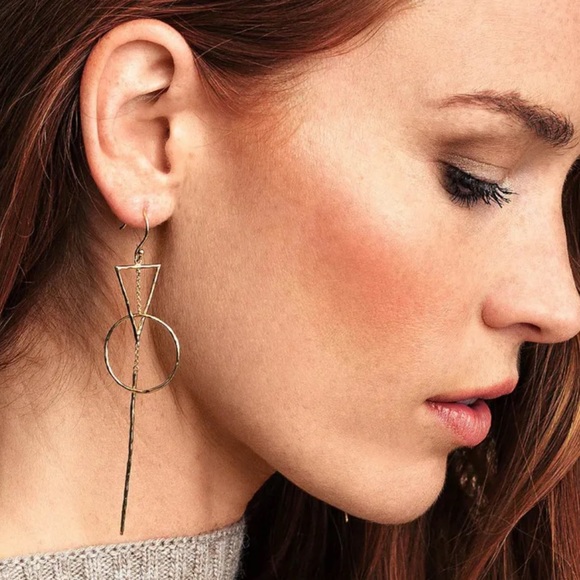 Gorjana | Jewelry | Gorjana Interlocking Triangle Earrings | Poshmark